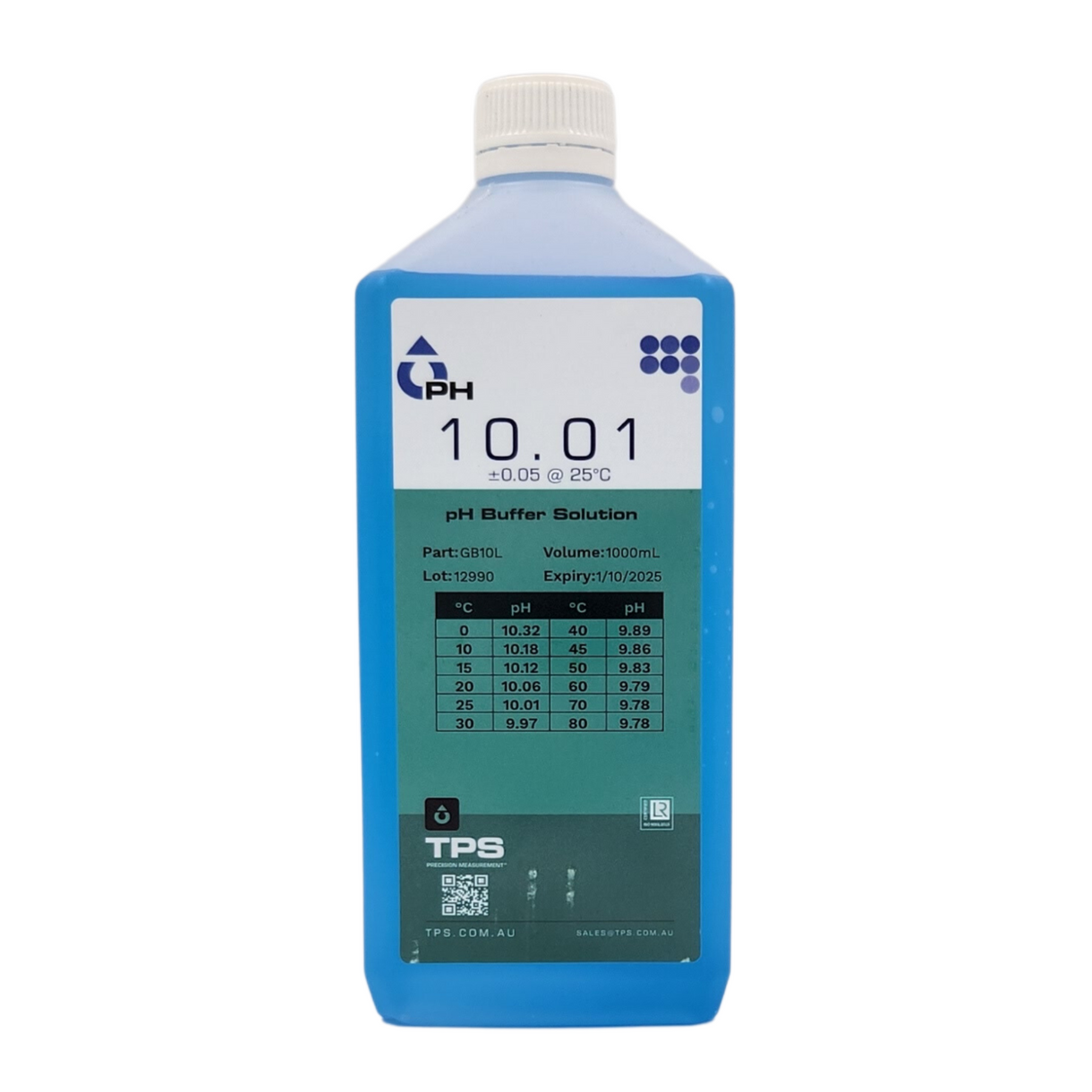 pH 10.01 Calibration buffer - 1 Litre – TPS - Tough. Accurate. Australian.