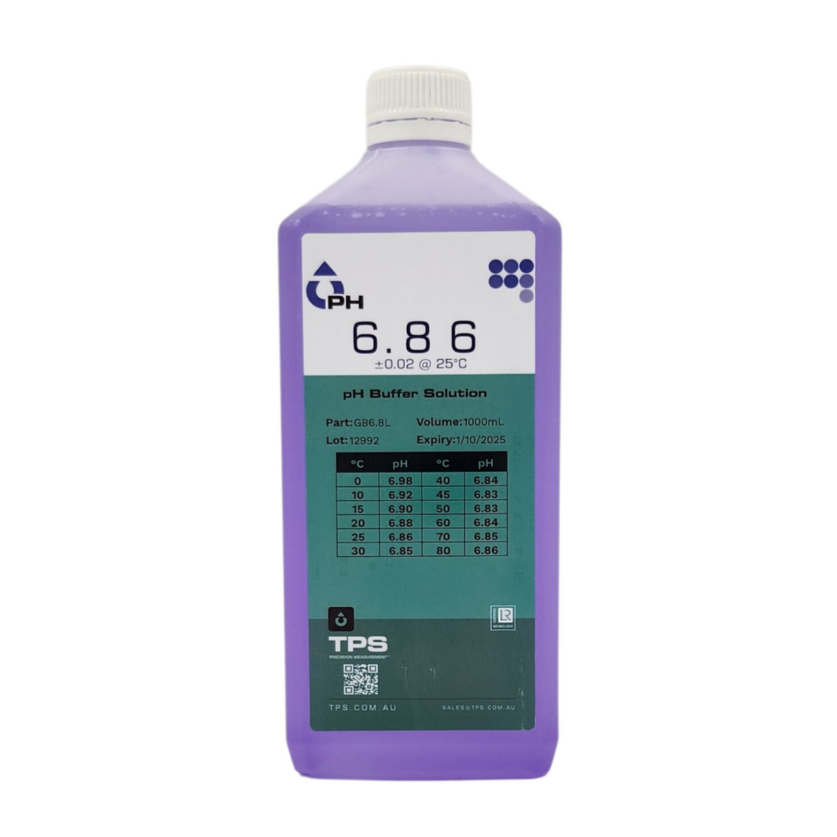 pH 6.86 Calibration buffer - 1 Litre – TPS - Tough. Accurate. Australian.