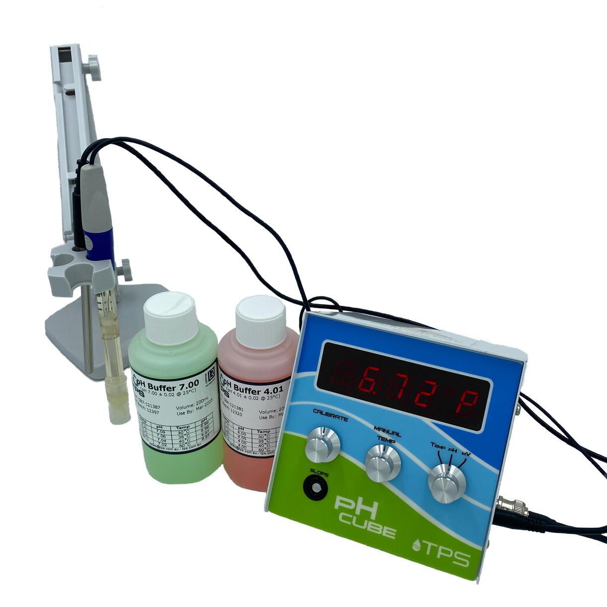 pH Cube | pH-ORP-Temp Meter with pH & Temp Sensors – TPS - Tough ...